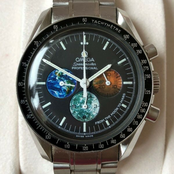 Omega Speedmaster Professional From Moon To Mars Steel Mens Watch 3577. ...