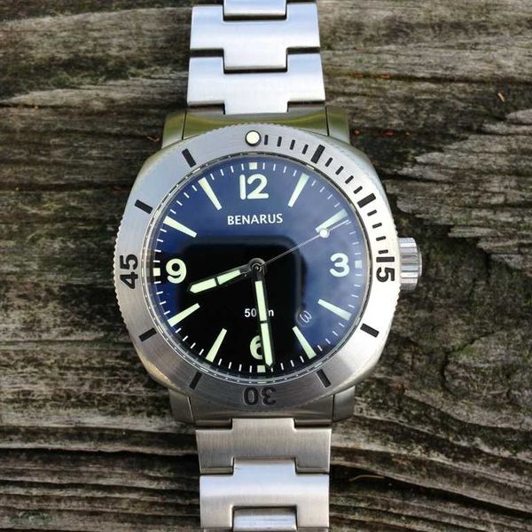 !SOLD! Benarus Moray 42mm Black Dial | WatchCharts