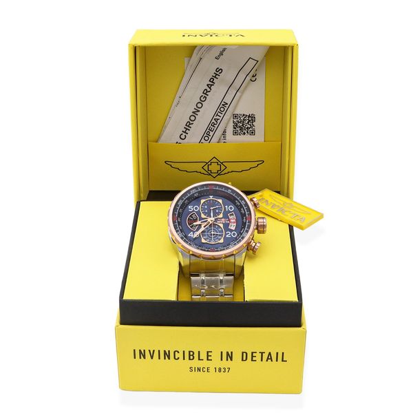 Invicta Aviator Stainless Steel Chronograph Quartz Men's Watch Ref ...