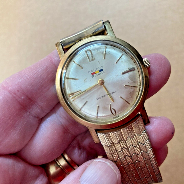 Gold Fill Vintage Men's Benrus 21 Jewel Working Watch No Reserve ...