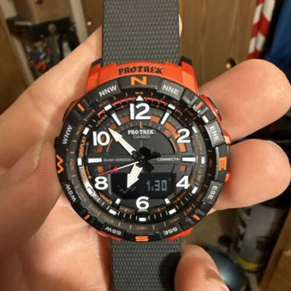 Used Casio Pro-Trek PRT-B50 Orange | WatchCharts Marketplace
