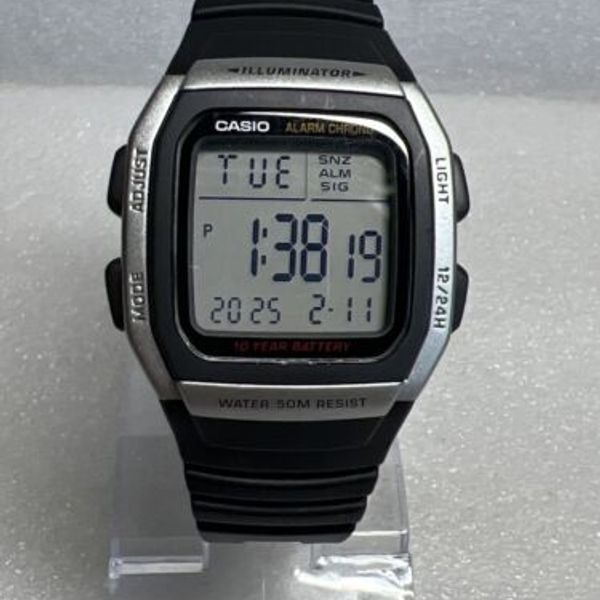 CASIO W-96H-1AVES MENS DIGITAL QUARTZ WATCH W/ BATTERY TIMER ALARM LED ...