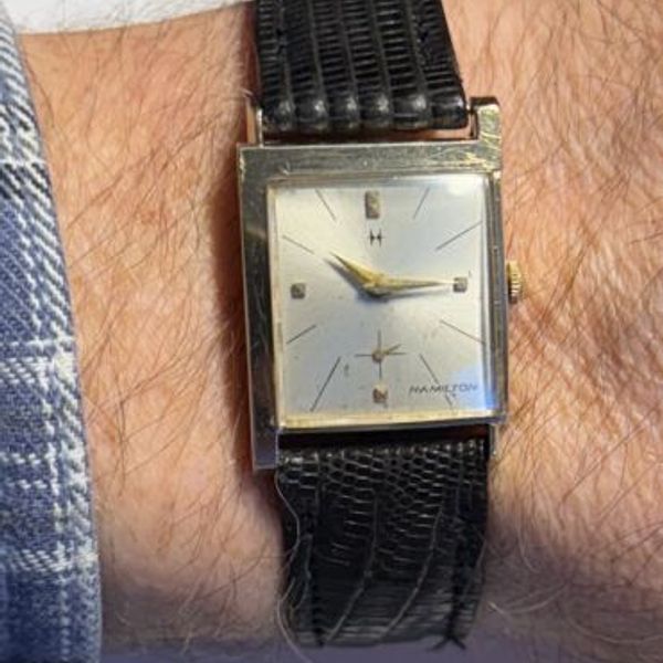 Vintage 1960s Hamilton Blade Asymmetric 10K Gold Filled Mens Watch 770 ...