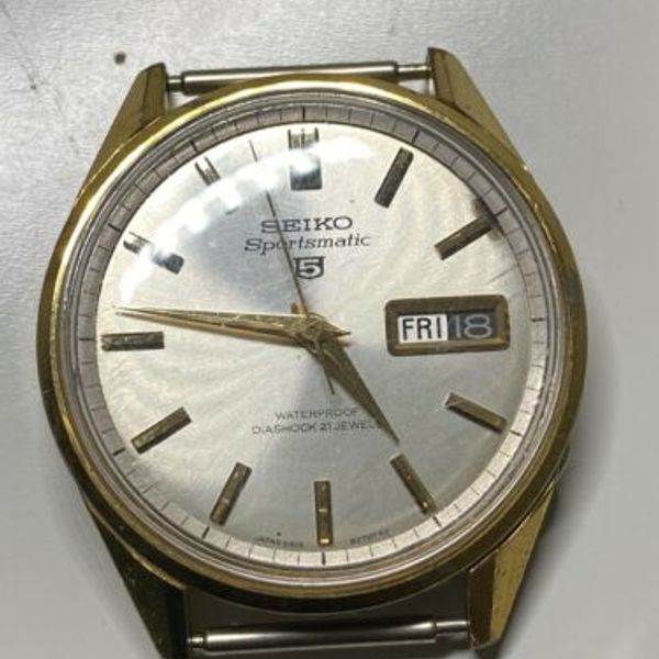 Vintage S/S Seiko 5 Sportsmatic 6619-8050 Watch Day Date Window 21j | WatchCharts Marketplace