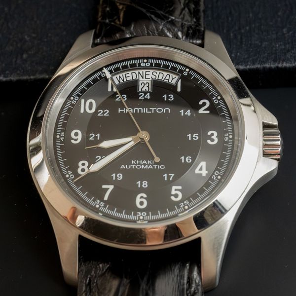 Hamilton Khaki Automatic Field King Black Dial Military Style Watch ...