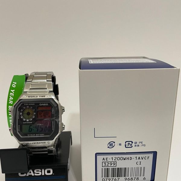 Casio Royale AE1200 LCD Analog Digital Custom Retro World Time Watch ...