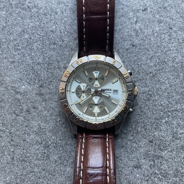 Fossil Speedway Menâ s Chronograph Watch CH2398 40mm Silver Tone Case ...