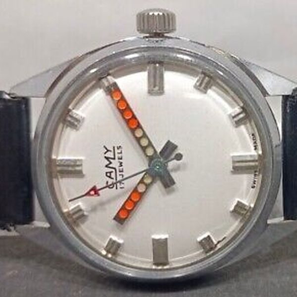 ORIGINAL VINTAGE CAMY HAND WINDING 17-JEWELS MADE IN SWISS MEN'S ...