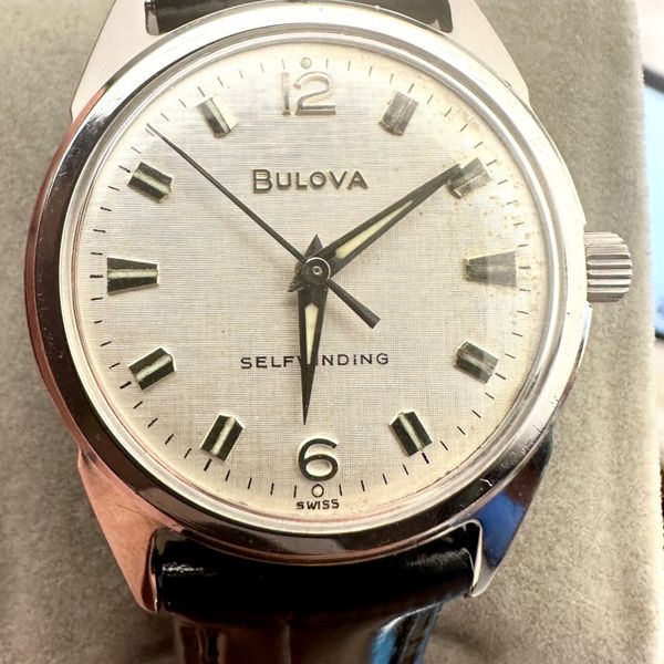 1963 Swiss Bulova Jet Clipper 'N' *SERVICED* + Warranty! Silver Satin ...