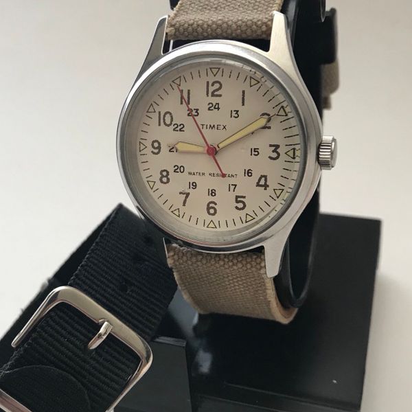 Timex J Crew Military Field Watch Canvas Strap Handmade | WatchCharts