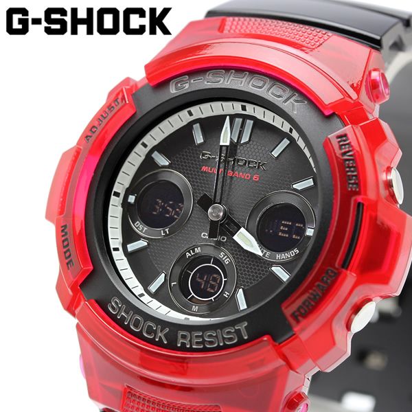 casio G-SHOCK Casio G-SHOCK watch men's radio solar tough solar red awg ...