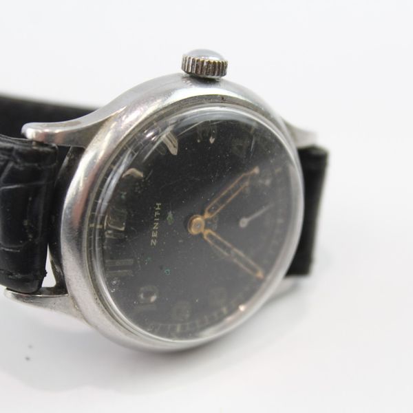 Vintage Zenith WW2 Era DH German Military Watch Hand Wind Working ...