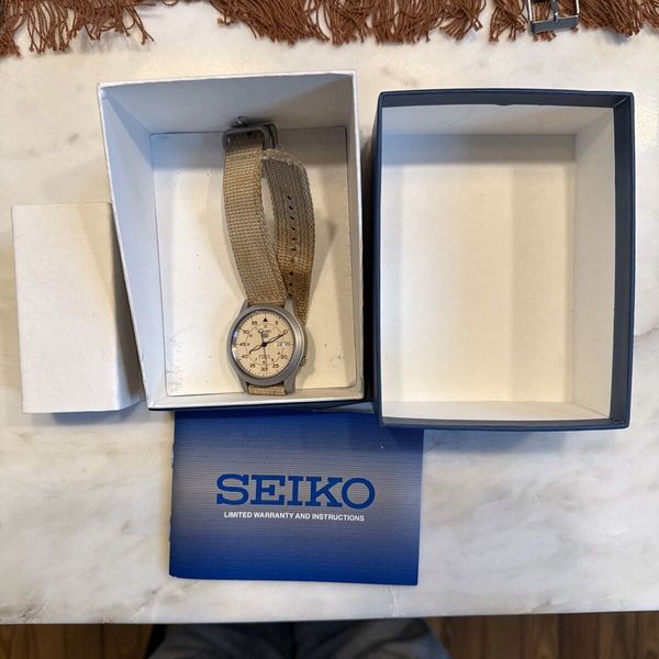 Seiko 5 Sports Beige Men's Watch - SNK803K2 With Original Packaging ...