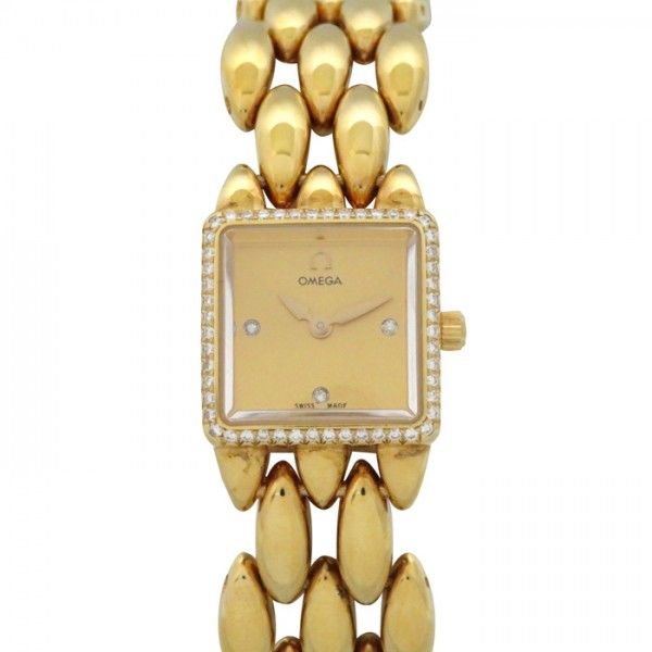 Omega OMEGA Safe Bezel Diamond Gold Dial Used Watch Ladies | WatchCharts