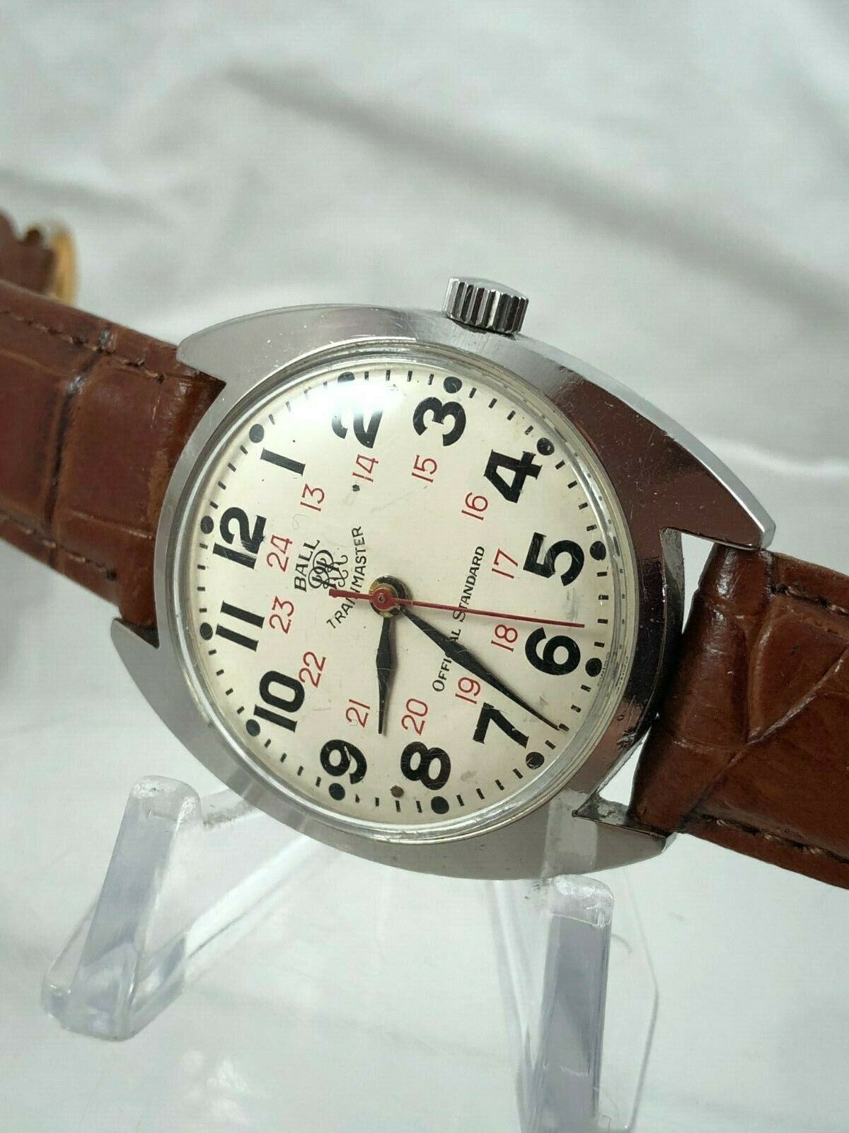 Vintage Ball Trainmaster ETA Automatic Stainless Steel Railroad Dial ...