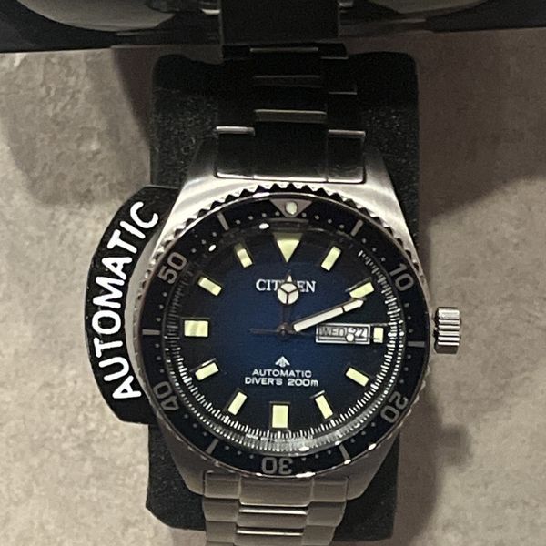 Citizen Promaster Blue Dial Silver Tone Automatic Men's Diver Watch ...