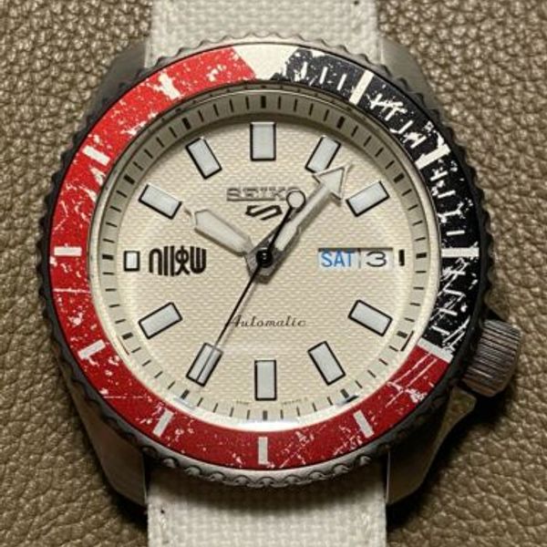 New Seiko 5 Street Fighter RYU SRPF19K1 Automatic Diver Watch Full Set ...