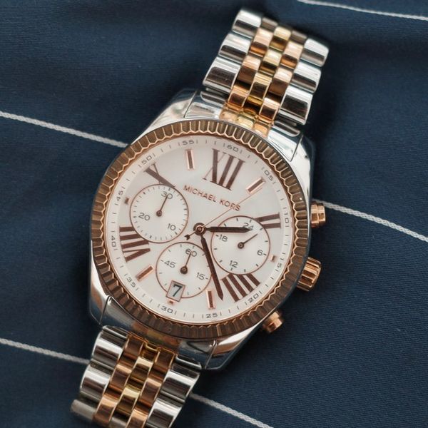 Michael Kors Tri-Tone Lexington Watch | WatchCharts Marketplace