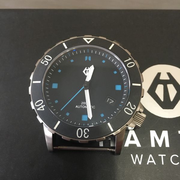[WTS] Hamtun H1 in Blue (Titanium/NH35a/Lumed ceramic bezel/Clock work ...