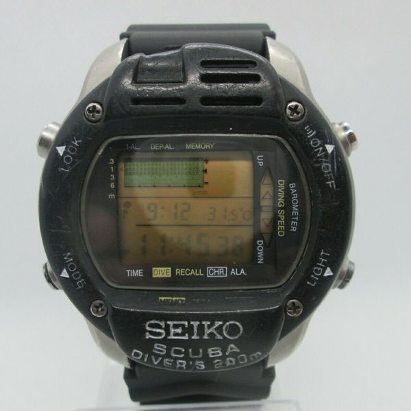 SEIKO SCUBAMASTER M796-5A10 200M TITANIUM QUARTZ MENS DIVER WATCH ...