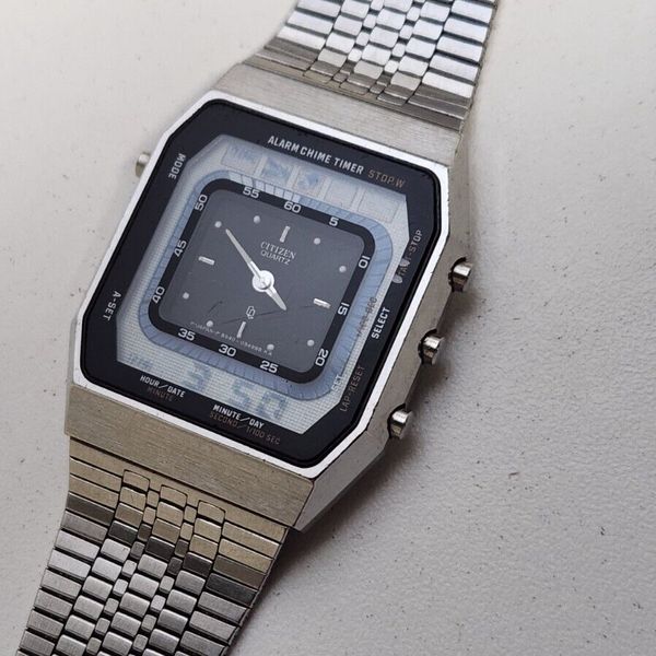 VINTAGE CITIZEN "TIME-TRACKER" ANA DIGI 30-0055 WATCH MADE IN JAPAN ...