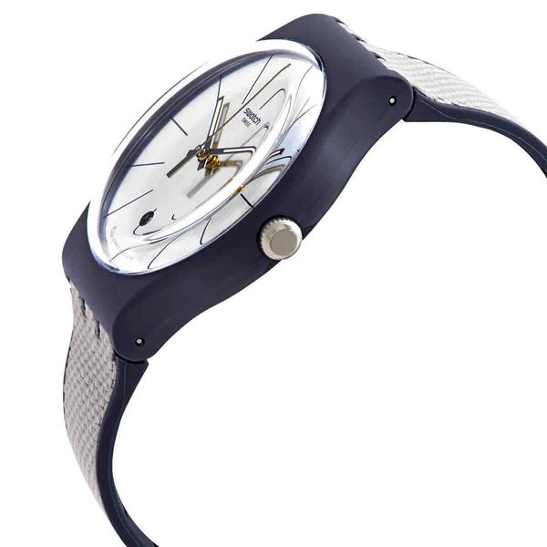 Swatch Grey Cord Quartz Grey Dial Men's Watch SUON402 | WatchCharts ...