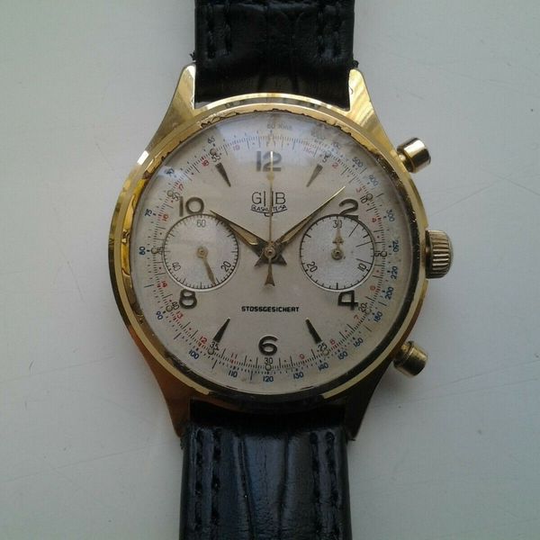 Vintage chronograph GUB Cal. 64 Glashutte 1957 | WatchCharts Marketplace