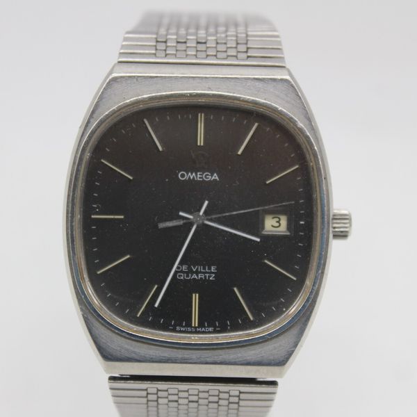 F Vintage Gents Omega De Ville 1342 Caliber Quartz Working Wristwatch ...