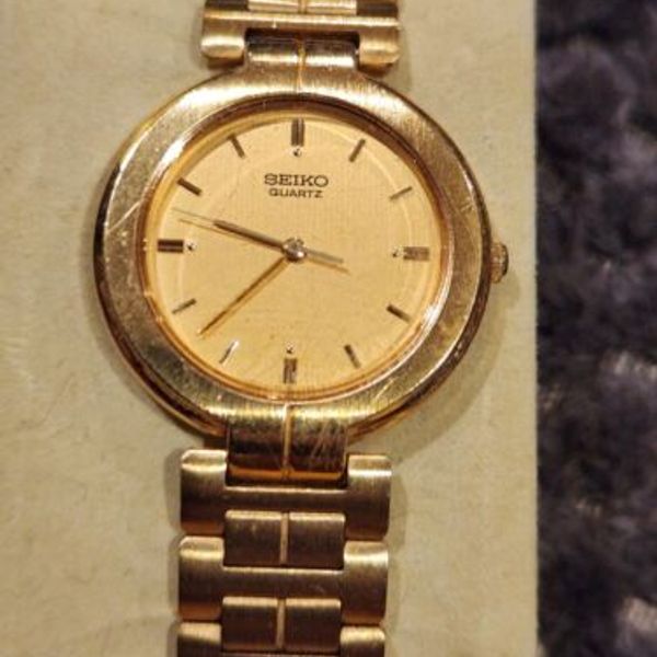 Vintage Seiko 5Y95-6030 Ladies/Unisex Gold Tone Quartz Watch. New ð ...