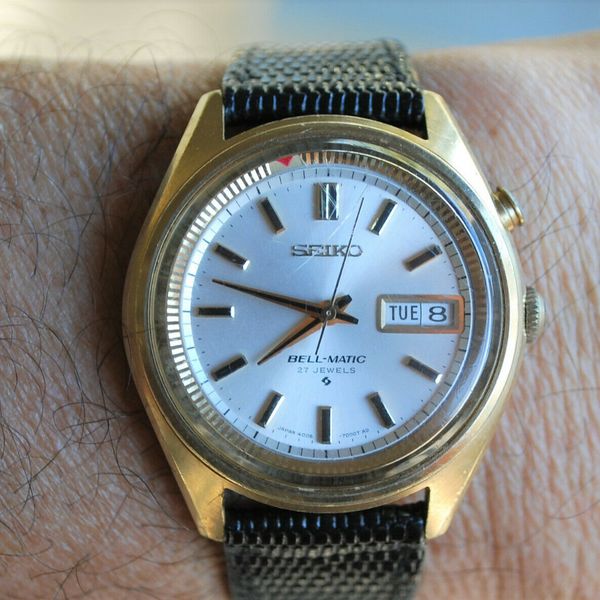 VINTAGE SEIKO BELL-MATIC 4006-7020 WORKING 27 JEWELS BRILLIANT ALARM ...