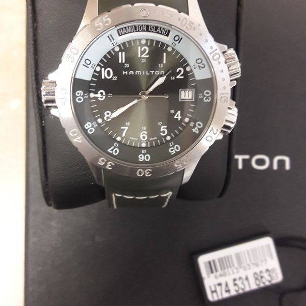 SOLD! Hamilton H74531863 Khaki Navy - 12 Hour Bezel . . . | WatchCharts ...