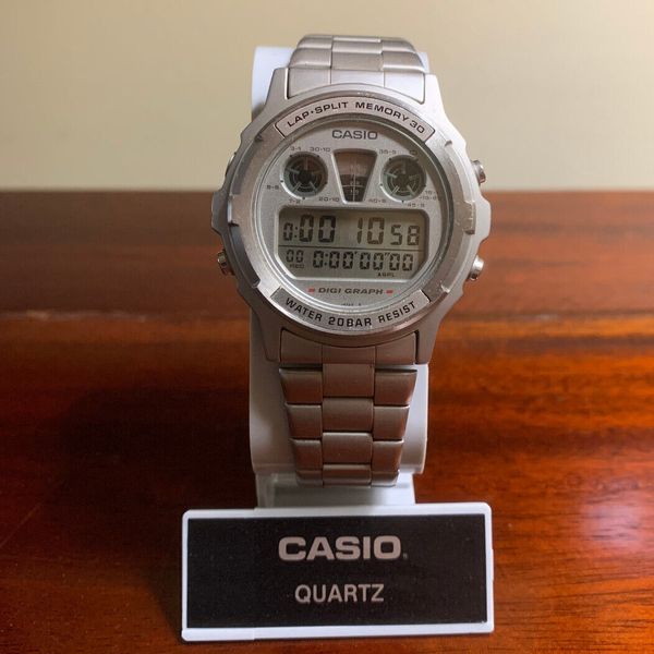 Vintage CASIO DW-3500 DIGI-GRAPH Digital Steel Watch - Rare DGW G-Shock ...