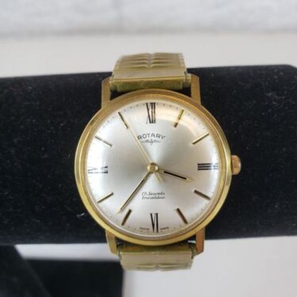 Mens Vintage Rotary 17 Jewels Incabloc Automatic Wristwatch With Box ...