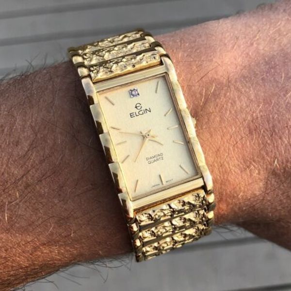 STUNNING Vintage Elgin Diamond Menâ s Tank Watch | WatchCharts Marketplace