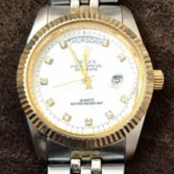Men's Vintage Rolex Oyster Perpetual Day-Date Two Tone Watch | WatchCharts
