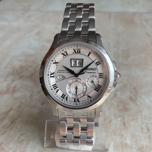 Seiko Premier Kinetic Perpetual 7D48A- OAGO NOT-WORKING WATCH For Parts ...