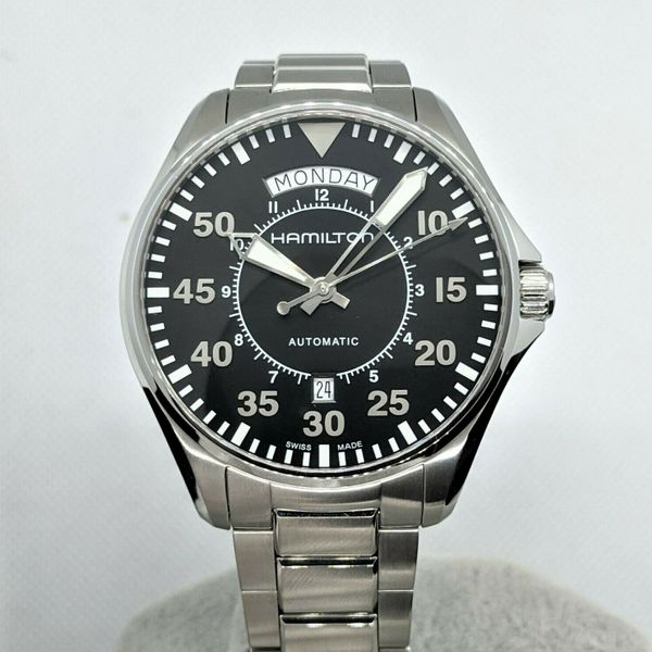 Hamilton H64615135 Pilot Day Date Khaki Auto 42mm 2021 Box Papers ...
