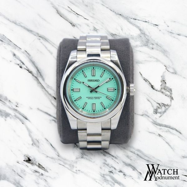 SEIKO MOD OYSTER PERPETUAL TIFFANY BLUE | WatchCharts Marketplace