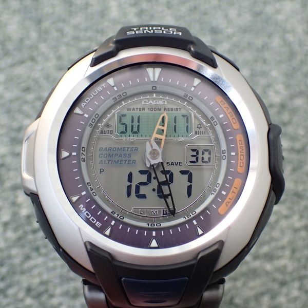Casio Protrek solar triple sensor watch PRG-60-1AVER (read full ...