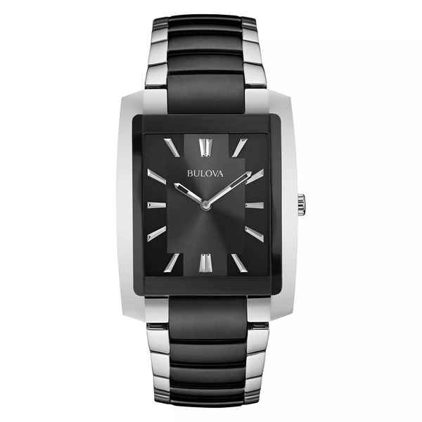 Bulova Men's Classic Rectangle 2-Hand Quartz Watch 98A117 (No Returns ...