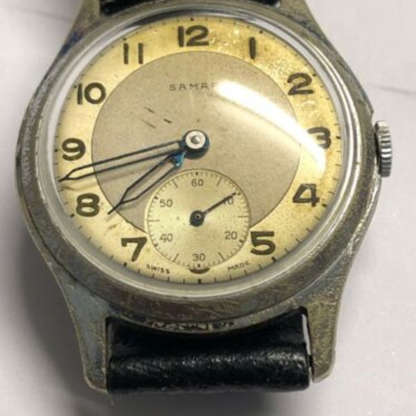 VINTAGE WINDING MILITARY WATCH ''SAMAR'' KEEPS GOOD TIME 1940/50s ...