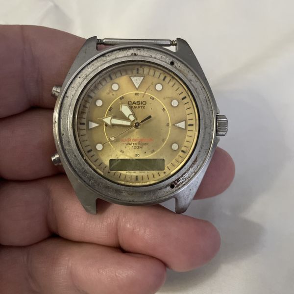 CASIO 740 AMW-3200 CHRONOGRAPH ALARM MEN'S WATCH For Parts Or Repair ...