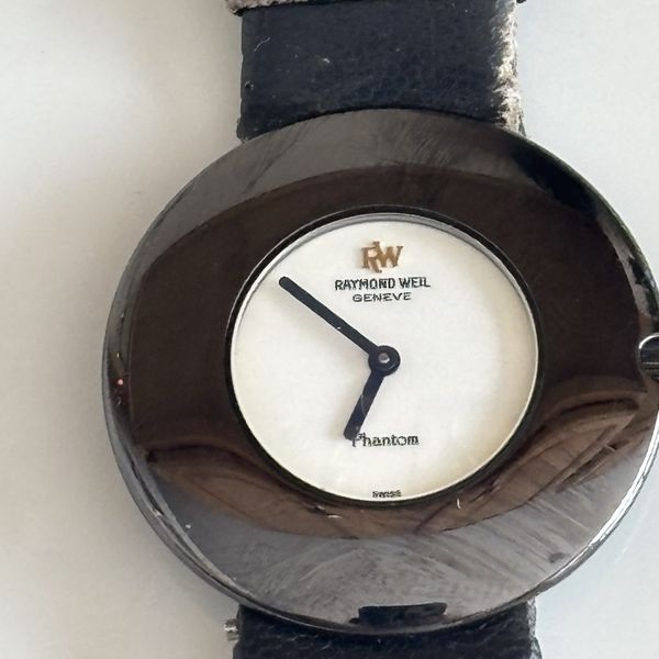 Ultra Rare RAYMOND WEIL Phantom Watch Thin 5814 Black Original Band ...