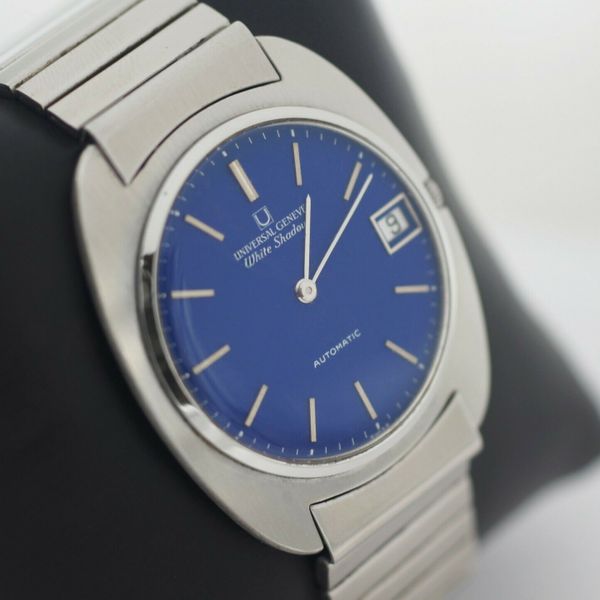 Universal Geneve White Shadow Date Automatic Ultra-Slim RARE ...