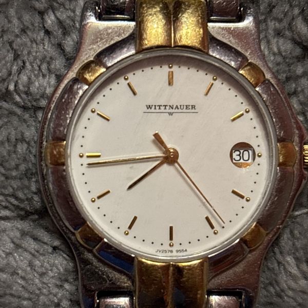 Wittnauer watch Swiss two-tone stainless steel quartz Amoco Employee ...
