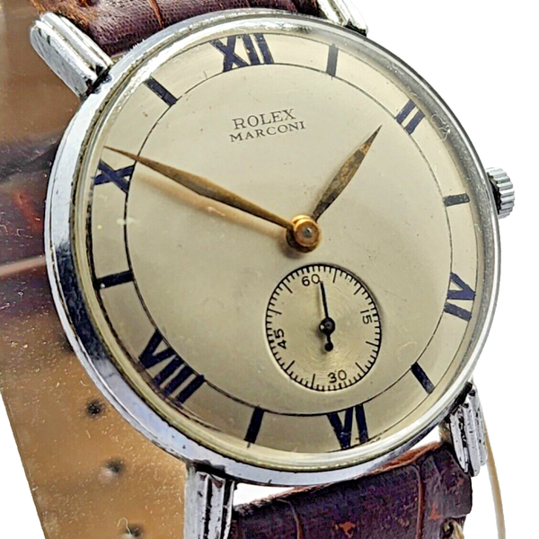 Vintage Rolex Marconi Silvered Dial with Roman Numerals | WatchCharts ...