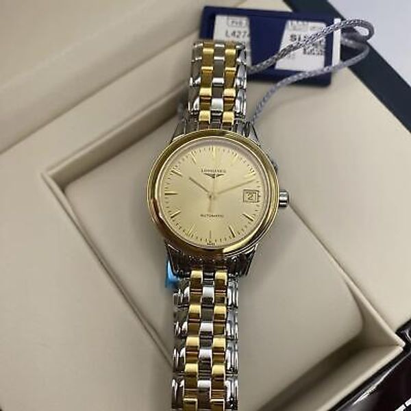 Longines Flagship 26mm Steel Champagne Dial Automatic Ladies Watch L4 ...