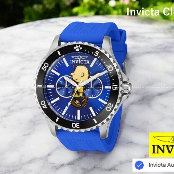Invicta Character Collection Snoopy Mens Quartz Blue Silicone Watch Lim ...