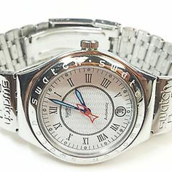 Swatch Swiss Irony 40mm Automatic 23 jewels Skeleton AG-1996, Date SS Mid Size | WatchCharts ...