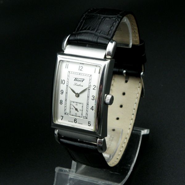 Tissot Lisboa Limited Edition 9999 Heritage Rectangle Handwind Men's SS ...